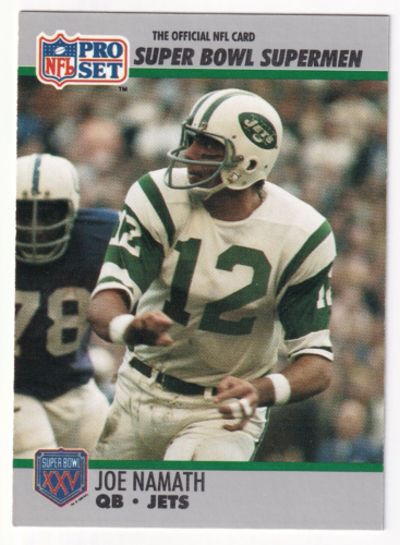 1990 NFL Pro Set Super Bowl Supermen Joe Namath #34 New York Jets | eBay