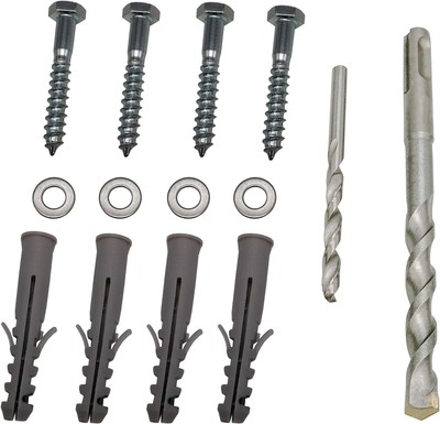 Lag Bolt Kit for Mounting TV Bracket Into Wood or Concrete Wall, Heavy ...