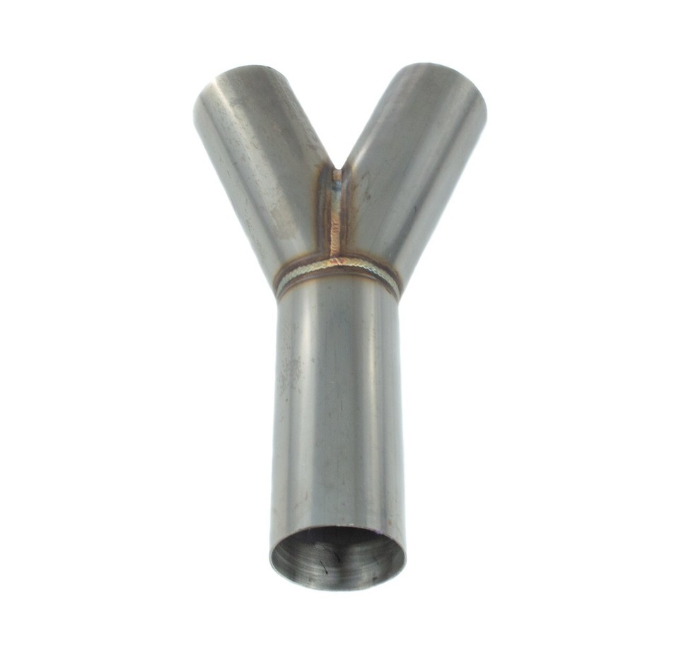 Universal T304 Stainless Steel Exhaust Y-Pipe in 63mm 2.5" OD with 6 ...