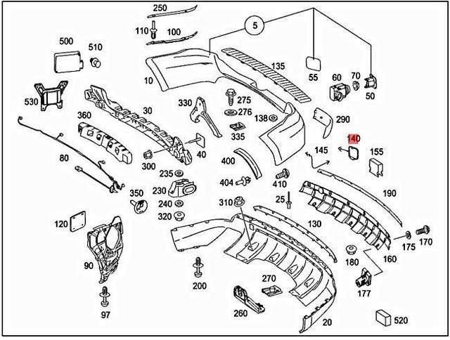 Mercedes-Benz 1648852323 Genuine OEM Tow BRKT Cover for sale online | eBay