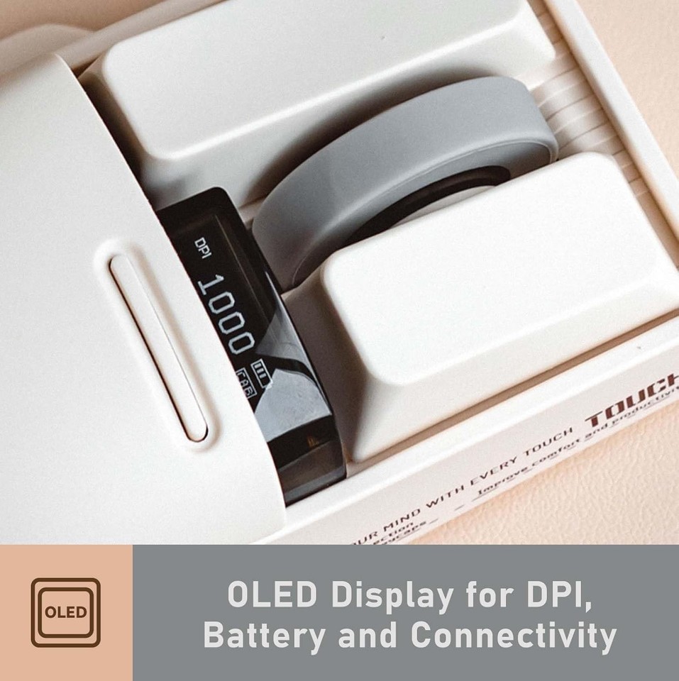 LOFREE Touch PBT Wireless Mouse with USB Receiver, Block Retro Grey | eBay