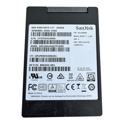 SSD X400 SATA 2.5" 256GBSD8SB8U-256G-1006 #SS1-R5-3 | eBay