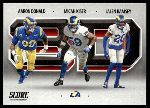 2021 Score 3D Aaron Donald/Jalen Ramsey/Micah Kiser Los Angeles Rams ...