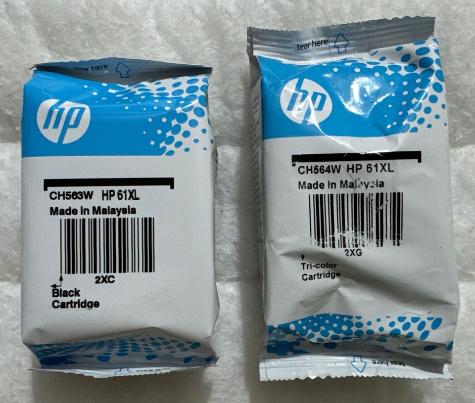 HP 61XL Black Tri-Color Ink Cartridge Set CR258BN CH563WN CH564WN OEM ...