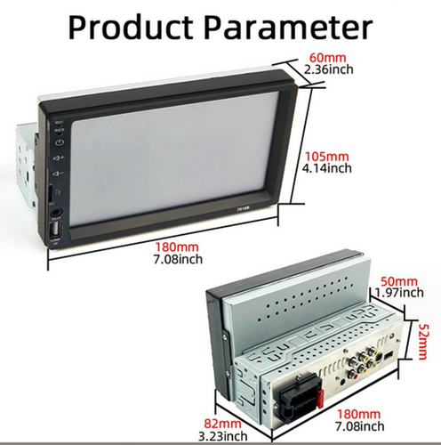 Android Car Stereo Radio Touch Screen 7in Single Din Carplay Player ...