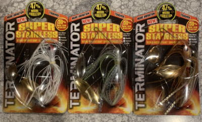 3 Packs Original Terminator Super Stainless Spinnerbaits Pre Rapala (a ...