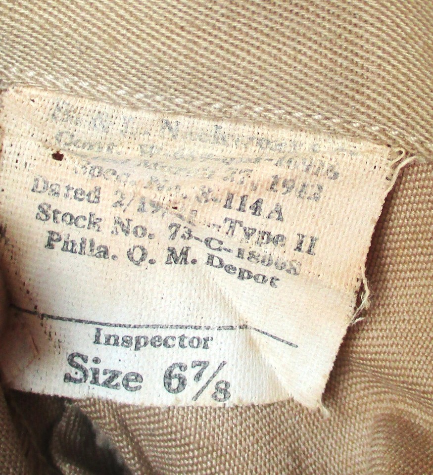 WW2 Vintage US ARMY SIGNAL CORPS GARRISON CAP KHAKI TAN EM OVERSEAS HAT ...