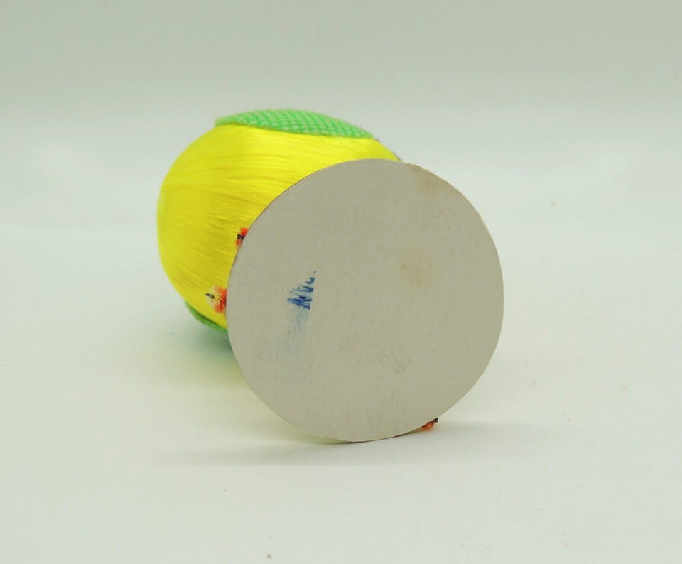 Vintage Satin Ball Easter Chick Pipe Cleaner Legs Playing Guitar ...