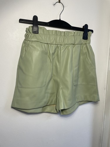 Primark Mint Green Paper Bag faux leather Shorts Size 8 | eBay