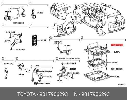 Genuine OE nut, 9017906293 for TOYOTA 90179-06293 | eBay.de