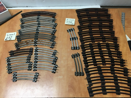 Lionel & K Line O Gauge Track Lot 27 Curves 3 Rail O27 O42 Black Ties F ...