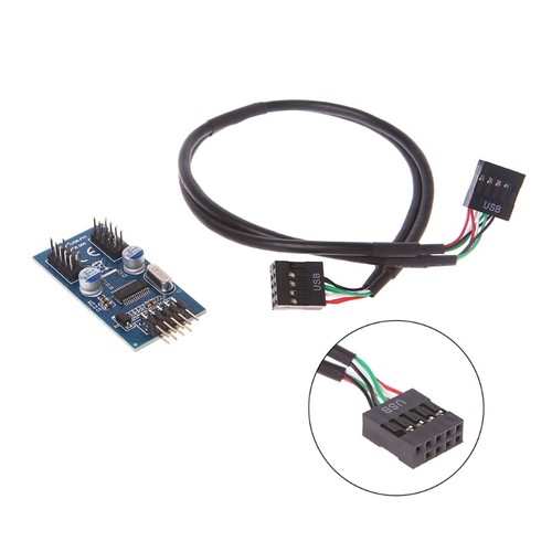 PCB Double Chipset Enhanced Cable 9 Pin USB 2.0 To 9 Pin PC for Case ...