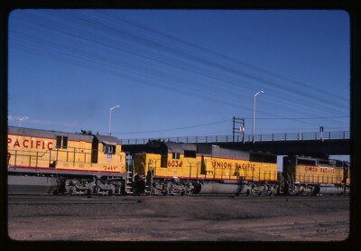 Railroad Slide - Union Pacific #6034 Locomotive 1987 Train Yard Vintage ...