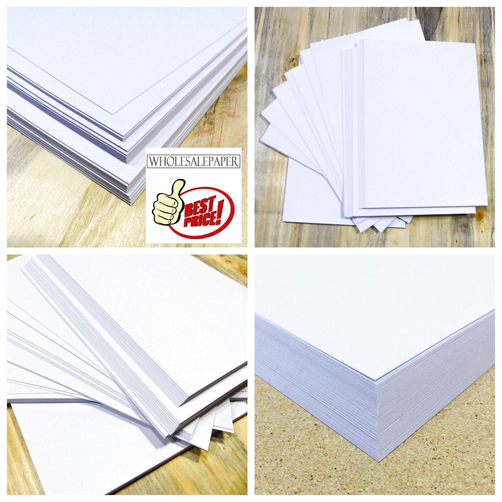 A2 A3 A4 Smooth White Card Stock Blanks Arts Crafts Paper Printer ...