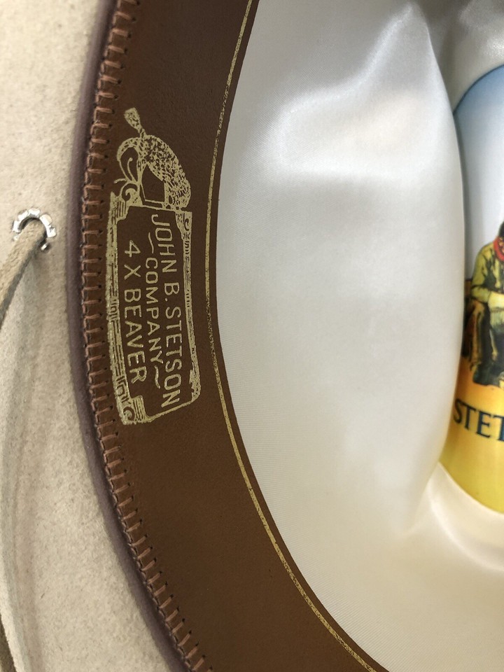Stetson 4x Beaver F2010 Rancher Cowboy Hat 601 Silver Belly Size 7 w ...