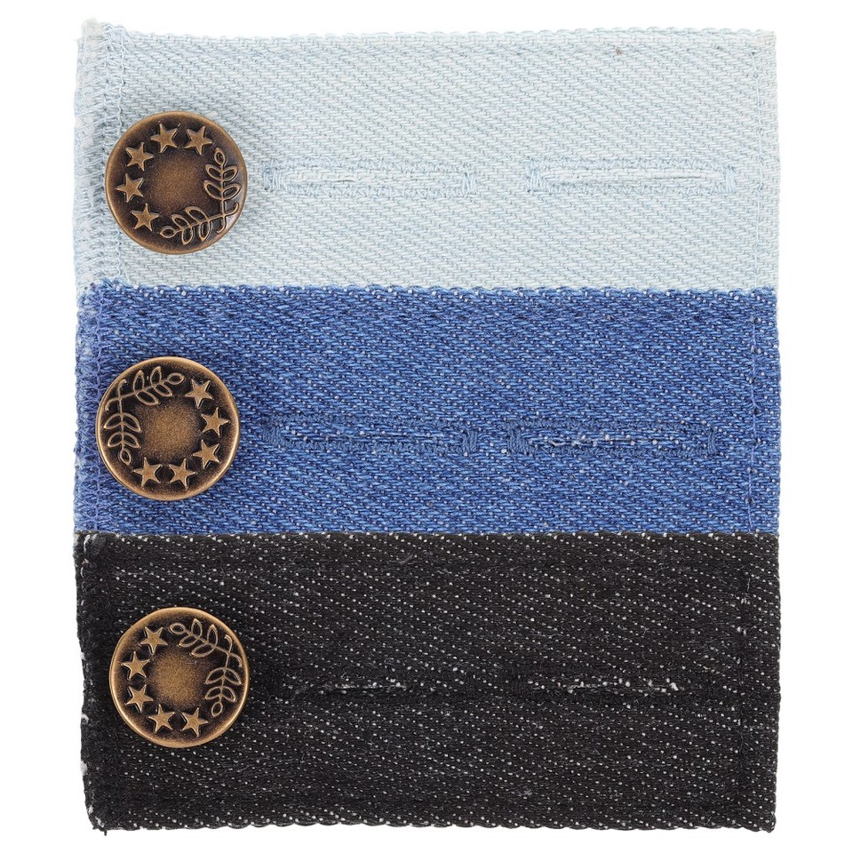 3PCS Elastic Pants Extenders Denim Jean Waist Extender Pants Button ...