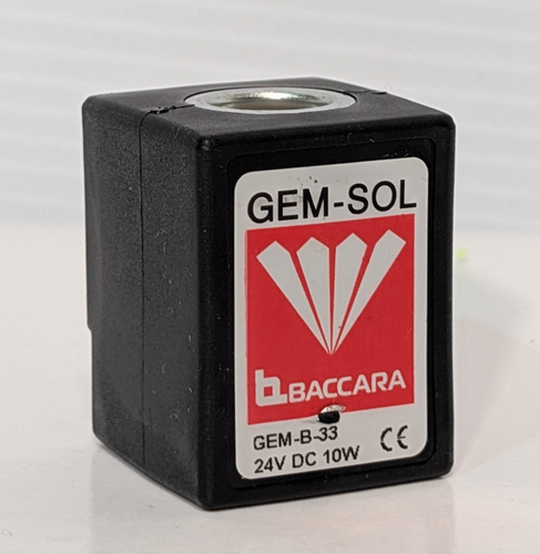 Baccara GEM-B-33 GEM-SOL Series Industrial Solenoid Coil, 24VDC, 10W ...