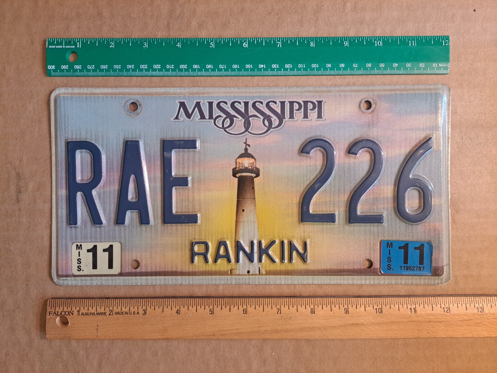 License Plate, Mississippi, Lighthouse, Passenger, RAE 226, Rae female ...