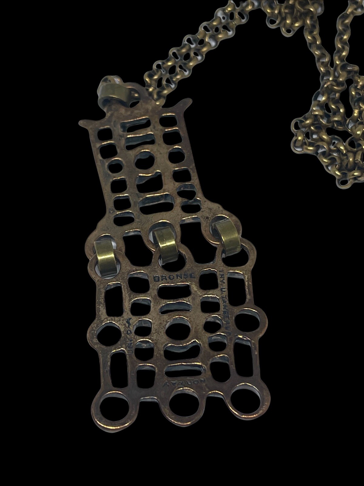 Huge Unn Tangerud Uni David Andersen Bronze Necklace… - Gem