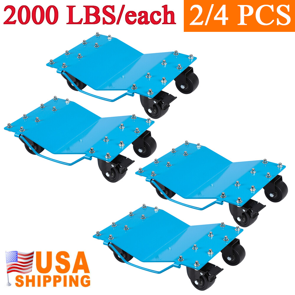 2/4 x Car Dolly Wheel Tire Dolly Heavy Duty Skate Auto Repair Dolly ...