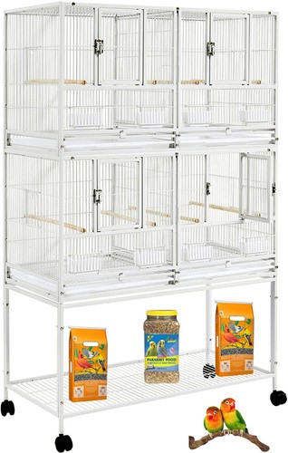 64" Deluxe Double Story Stacker Divider Breeding Nest Box Door Bird ...