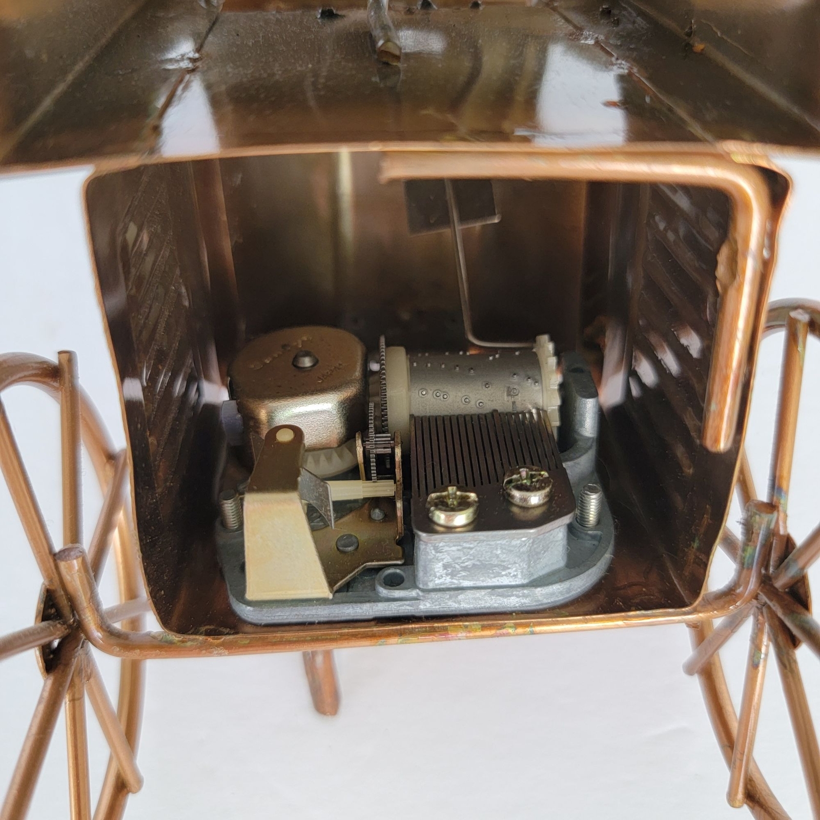 Vintage Brass Copper Model T Style Car Music Box Collectible Home Decor ...