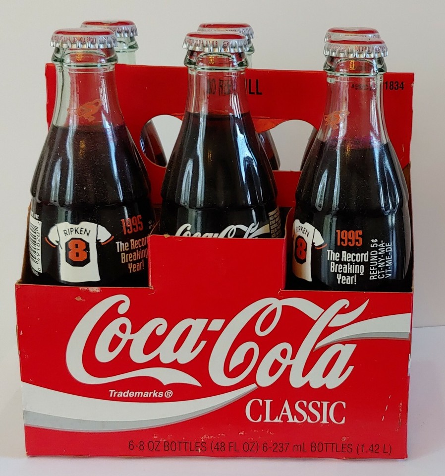 1995 Cal Ripken The Record Breaking Year Coca-Cola - 6 Pack Bottles | eBay