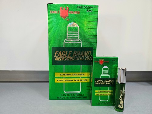 Eagle Brand Medicated Oil External Analgesic Roll On 8 ml(Pack of 12 ...
