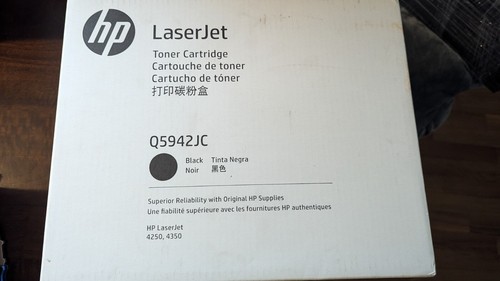 Genuine HP LaserJet 4250, 4350 Black Toner Cartridge Q5942JC - Quick ...