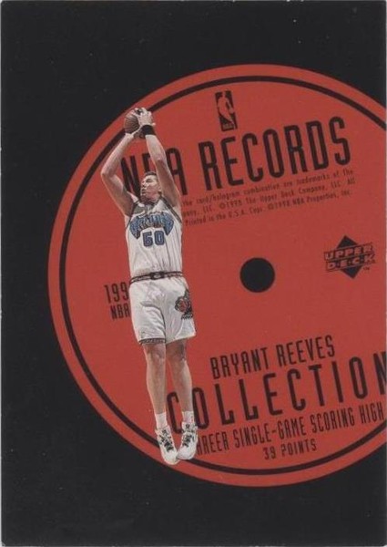 1997-98 Upper Deck - NBA Records Collection #RC28 Bryant Reeves for ...