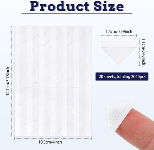 Mozeat Lens Photo Corner Sticker 2040 Pcs 20 Sheets Transparent Photo ...