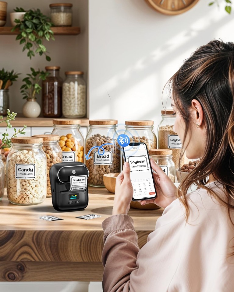 M110 Label Makers - Barcode Label Printer Bluetooth Label Maker ...