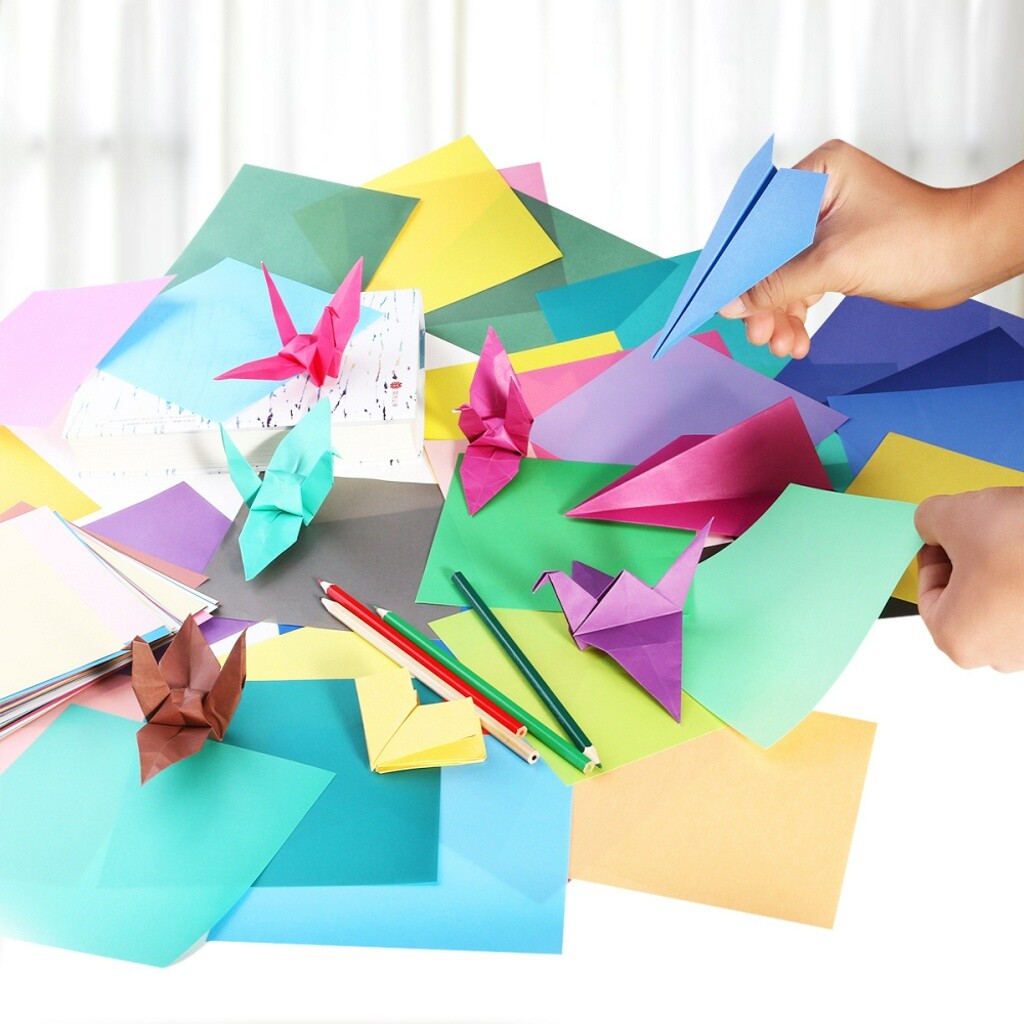 50 Sheets Single Sided Origami Paper Origami Squares Fold Origami ...