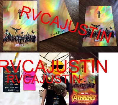 Marvel Studios Avengers 10th Anniversary Metallic Gold Poster (#3208/ ...