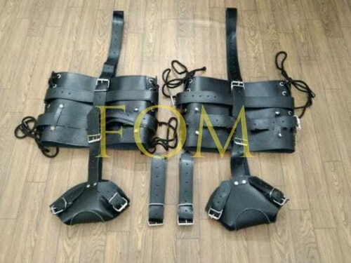 Real Leather Leg Binder Restraint Cuff Pet Crawler BDSM Cuffs Fetish ...