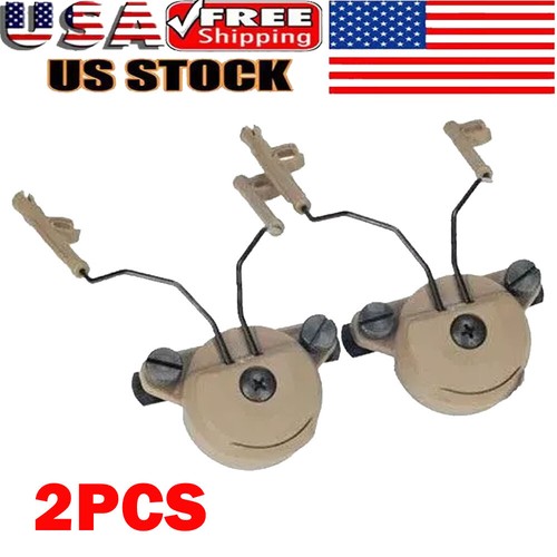 Helmet Rail Adapters Brown For Peltor Comtac Headset Ear Protection M ...