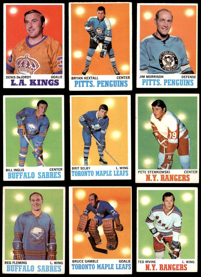 1970-71 Topps Hockey Near Complete Set 3.5 - VG+ 6803253 (122 / 132 ...