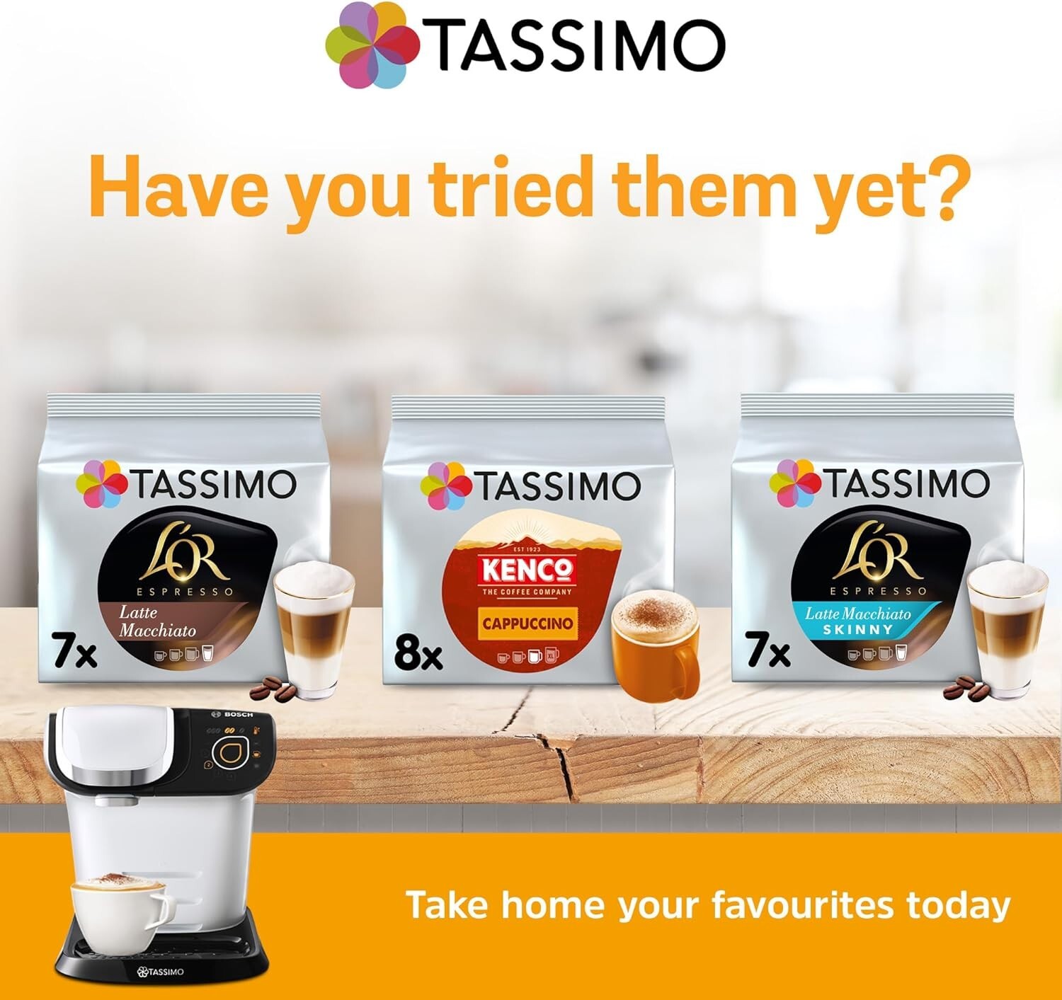 Tassimo Costa Cappuccino Coffee Pods x 8 (Pack of 5, Total 40 Drinks ...