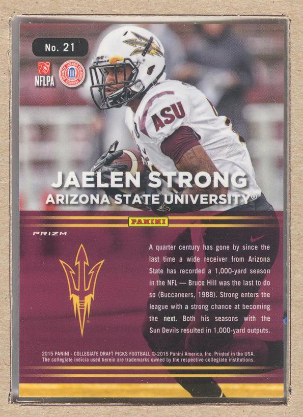 Jaelen Strong 21 2015 Panini Prizm Draft Picks Team Trademarks ...