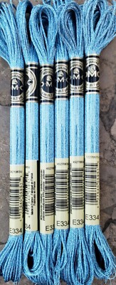 DMC Light Effects Embroidery Floss Set #E334 Blue (6 skeins) Blue Topaz | eBay