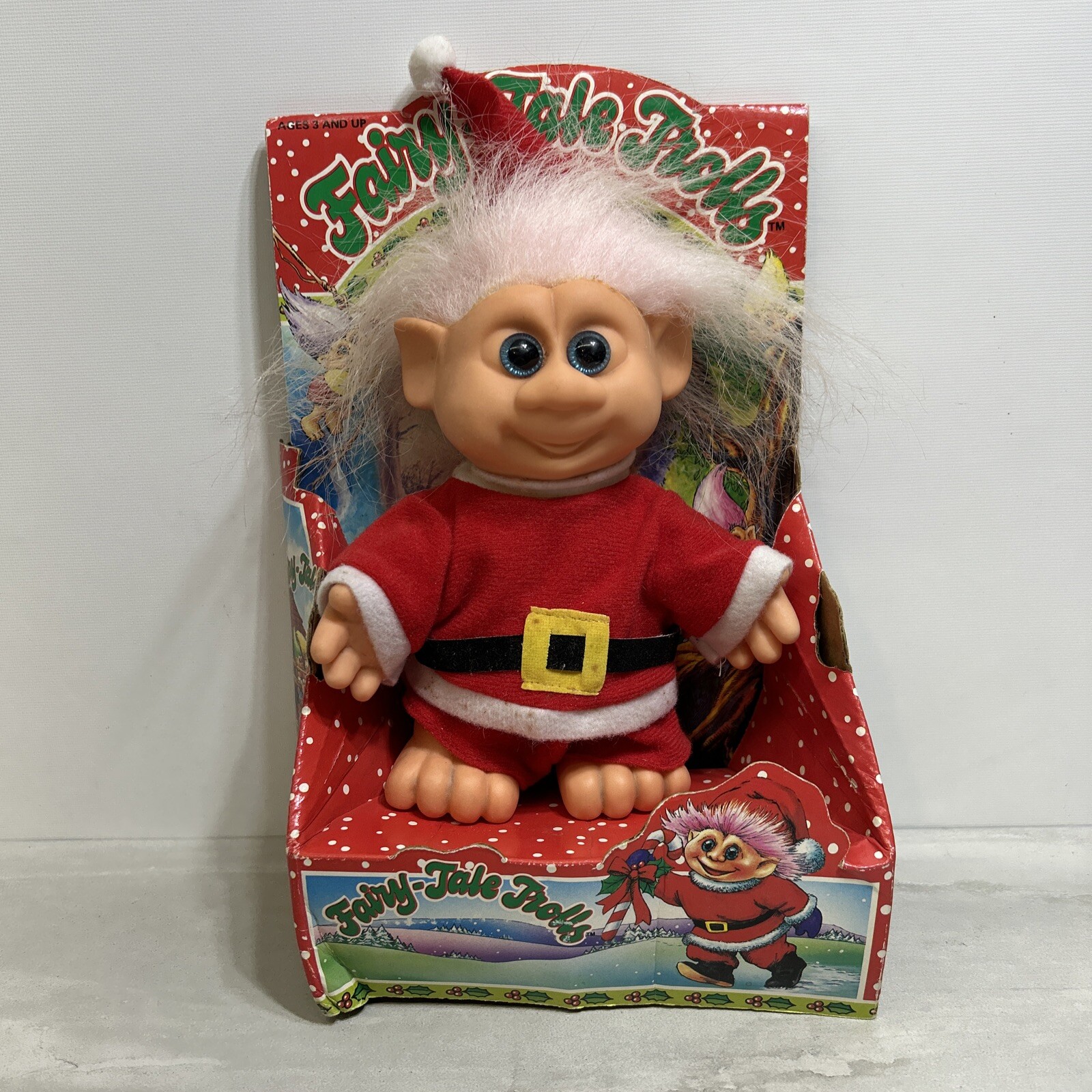 FAIRY -TALE TROLLS 1992 VINTAGE Troll Toy - Santa Claus Christmas NIP ...