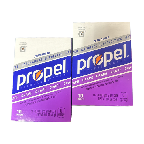 Propel Powder Packets Grape Flavor Electrolyte Drink Mix Pack of 20 | eBay