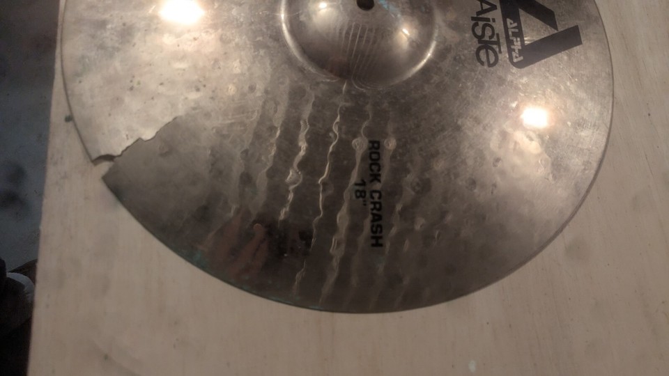 18” Paiste Alpha Rock Crash Cymbal Damage | eBay