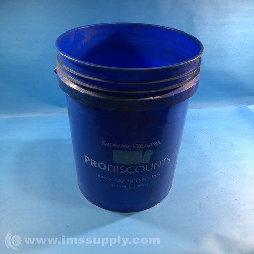 5-Gallon Sherwin Williams Blue Plastic Bucket USIP | eBay