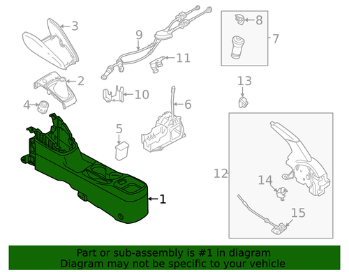 Genuine Nissan Console Assembly 96910-5R80B | eBay