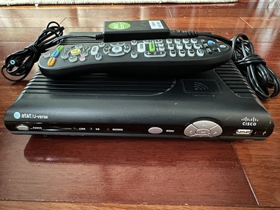 AT&T U-verse Cisco ISB7005 IP Set Top Box w/power supply & remote Exc ...