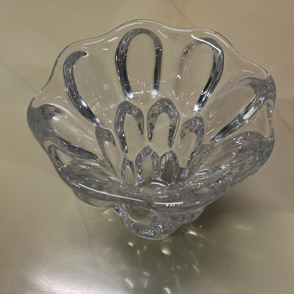Vintage French Original VANNES LE CHATEL FRANCE Crystal Glass Vase | eBay
