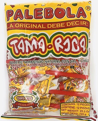 Tama Roca Palebola Natural Tamarind Candy Lollipop Salt and Chili 12 ...