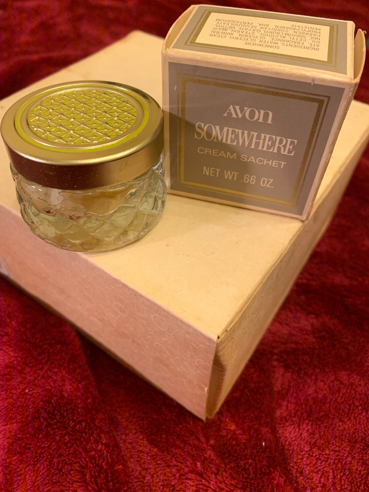 Rare Vintage Avon -Somewhere Cream Sachet .66 OZ -Collectible | eBay