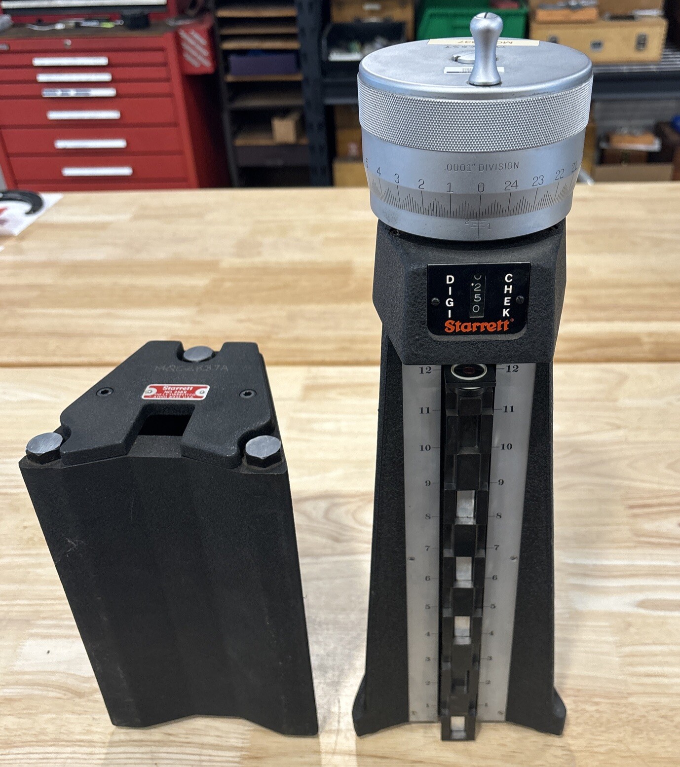 Starrett 12” Digi-check Height Gage .0001” W/ 10” Riser Block | eBay